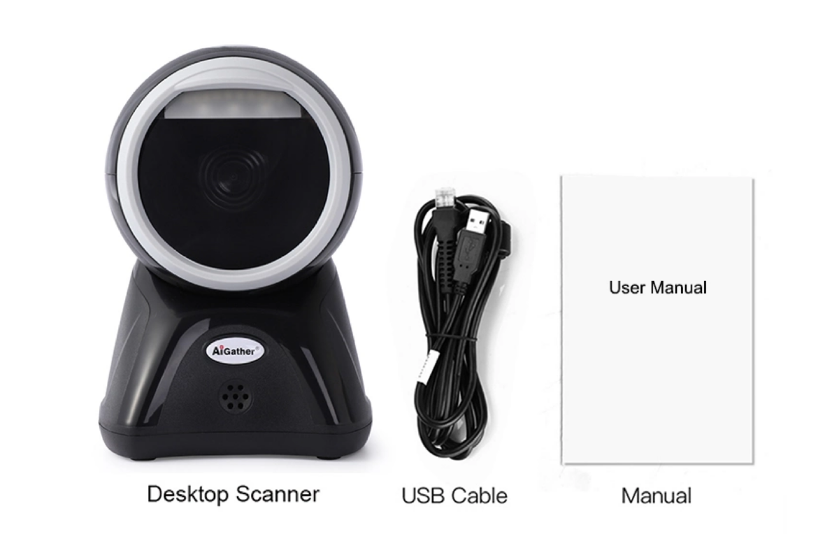 BARCODE SCANNER-AIGATHER A-80 2D DESKTOP | Suhadha Computer Center Gampaha