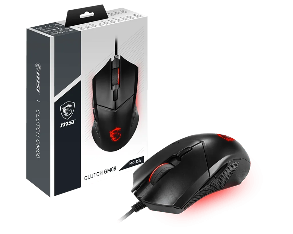 MSI CLUTCH GM08 WIRED GAMING MOUSE (RED LED) | Suhadha Computer Center ...