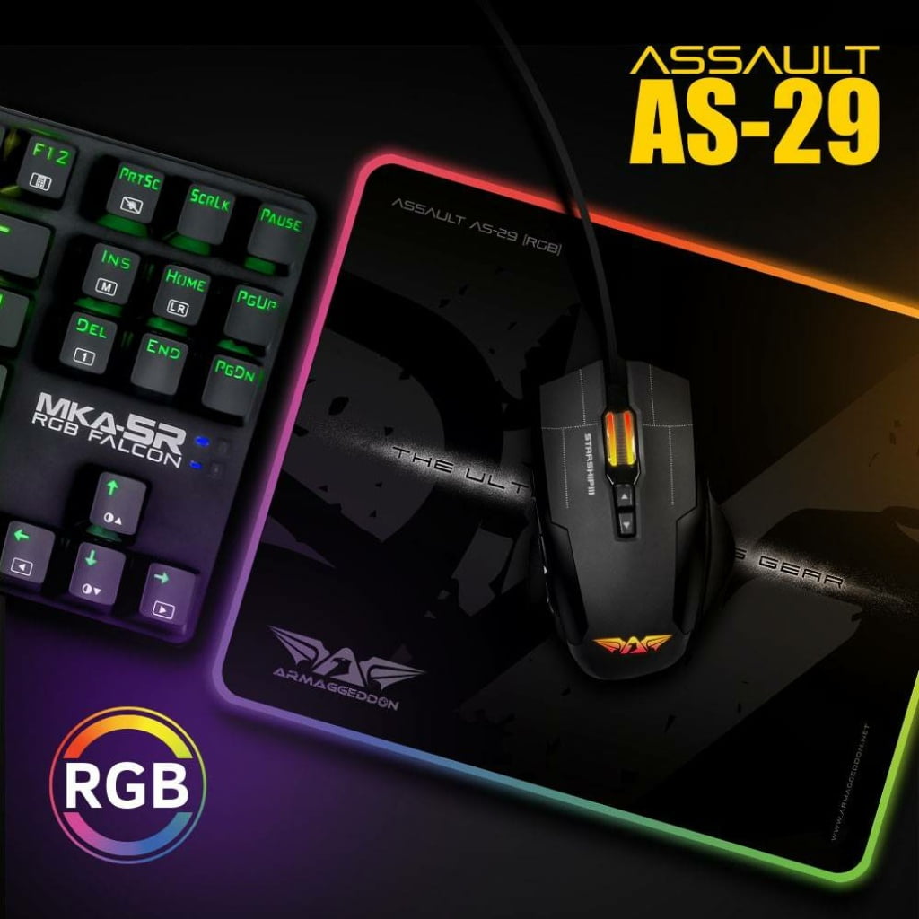 ARMAGGEDDON AS-29R ASSAULT RGB 3 GAMING MOUSE PAD | Suhadha Computer ...