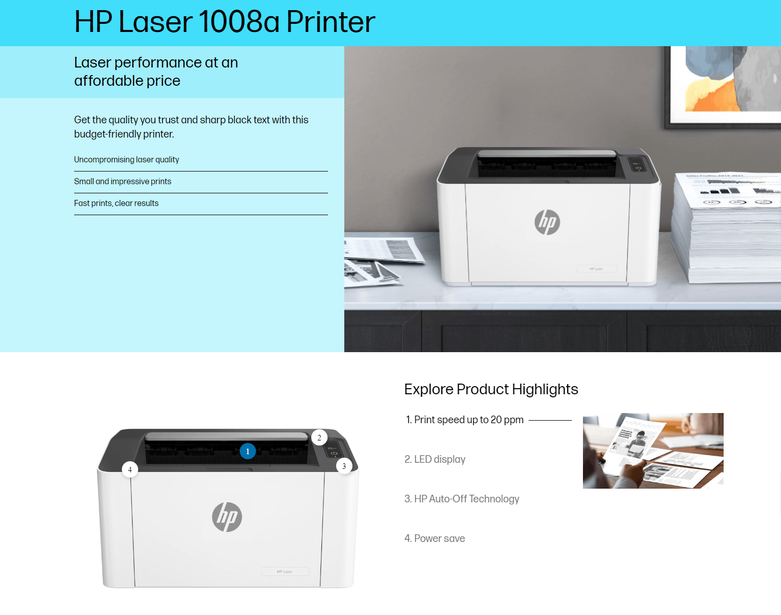 HP LASER 1008A PRINTER | Suhadha Computer Center Gampaha